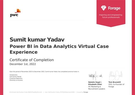 Dataanalytics Powerbi Experience Pwc Sumit Kumar Yadav
