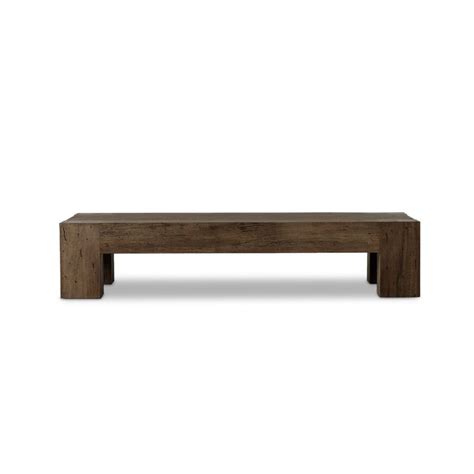 Abaso Rectangular Coffee Table Ebony Rustic Wormwood Oak