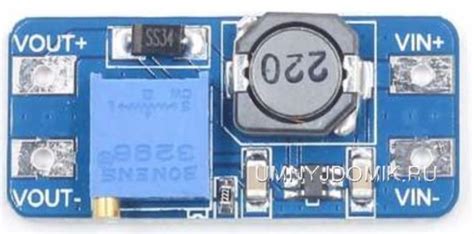 Повышающий Dc Dc преобразователь с регулировкой напряжения на Mt3608