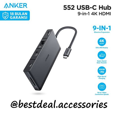 Jual Anker Usb C Hub In Usb K Hdmi Rj W Pd A Shopee Indonesia