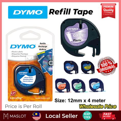 Original Dymo Letratag Label Marker Tape Refill 12mm 1 2 Labels Refill Ready Stock Lazada