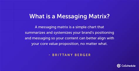 Messaging Matrix How To Keep Brand Messaging Aligned Template