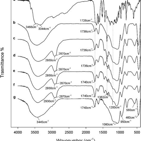 Representative Ftir Spectra Of A Pure Cga B Sio2cga5 Wt C