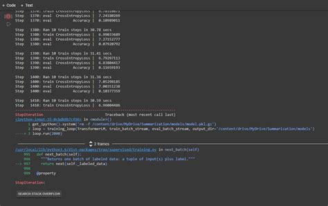 Generator Stops During Training Issue Google Trax GitHub