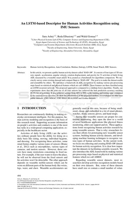pdf an lstm based descriptor for human activities recognition using