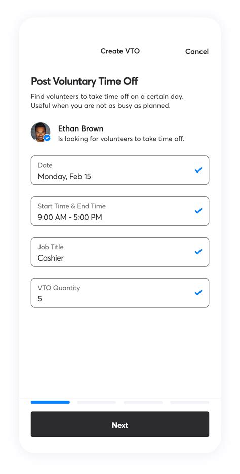 Posting Voluntary Time Off Vto Shyft User Resources