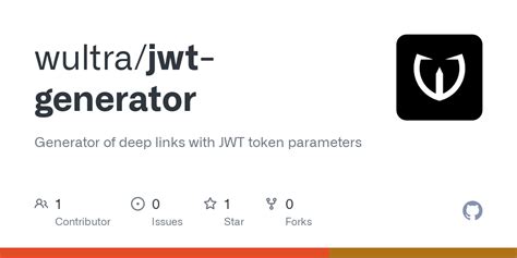 Github Wultrajwt Generator Generator Of Deep Links With Jwt Token