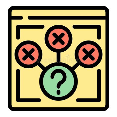 Online Survey Showing Three Incorrect Answers And A Question Mark Stock Vector Illustration Of