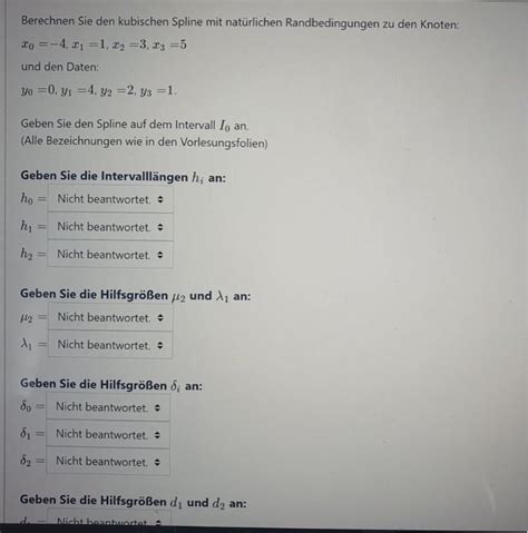Solved Calculate The Cubic Spline With Natural Boundary Chegg