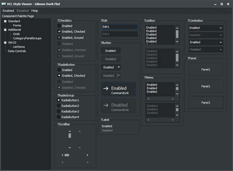 Gnome Dark And Light VCL Styles From DelphiStyles Styles Graphics Includes Variants
