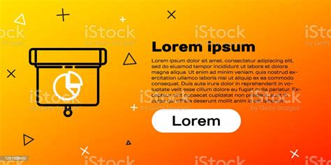 그래프 일정 차트 다이어그램 인포그래픽 노란색 배경에서 격리된 원형 그래프 아이콘이 있는 라인 프리젠테이션 재무 비즈니스 보드 다채로운 개요 개념 벡터 일러스트레이션 세일에