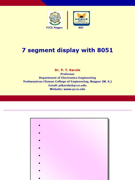 8051 Interface 7 Segment Pdf Information And Communications