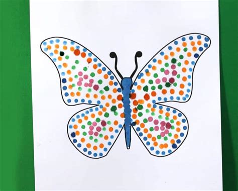 Printable Butterfly Dot Painting Craft Template A More Crafty Life