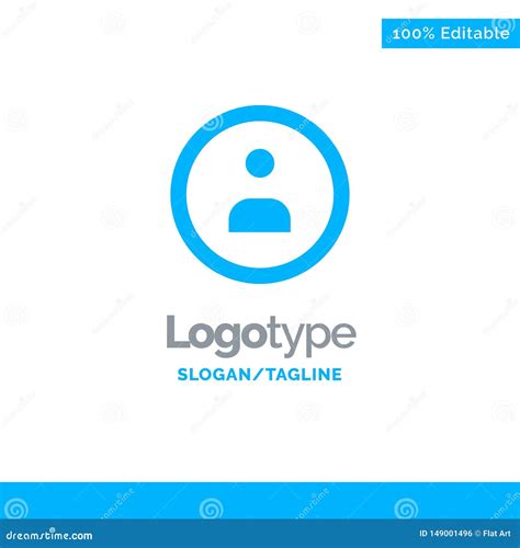 Interface Navigation User Blue Solid Logo Template Place For Tagline Stock Vector