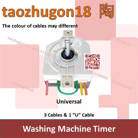 3 Cables 1 U Cable Universal Semi Auto Washing Machine Mesin Basuh 3 Wire 1 Loop Timer
