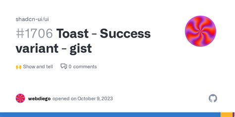 Toast Success Variant Gist · Shadcn Ui Ui · Discussion 1706 · Github