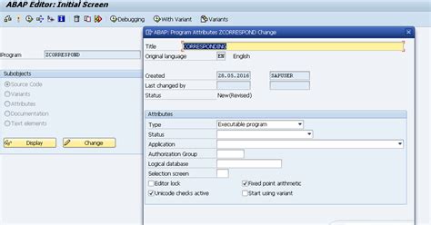 SAP TECH Corresponding Fields Of