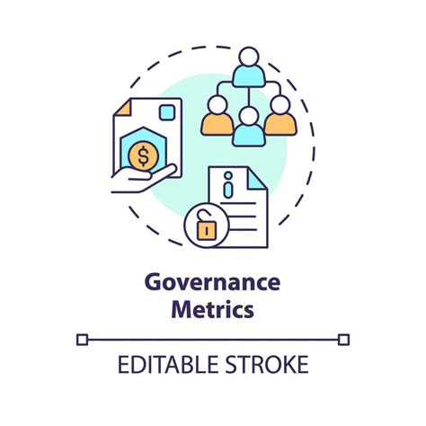 2d Editable Multicolor Governance Metrics Icon Simple Isolated Vector