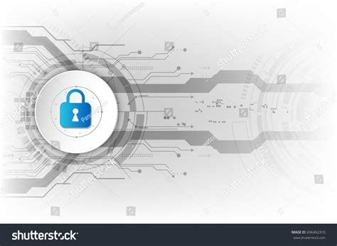 Abstract Security Digital Technology Background Illustration Stock Vector Royalty Free
