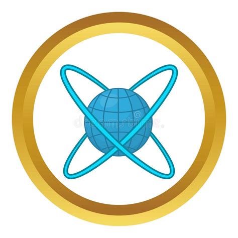 Planet Orbits Icon Outline Style Stock Vector Illustration Of