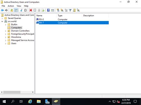 Windows Server 2019 Active Directory Add Computer Accounts Server World