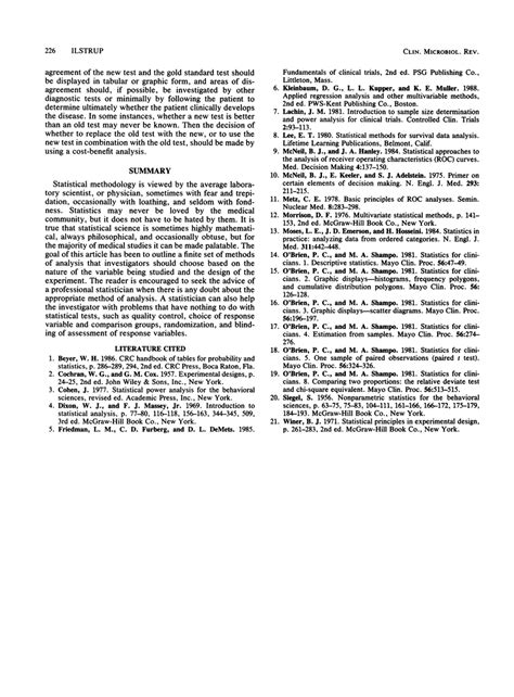 Statistical Methods In Microbiology Pmc