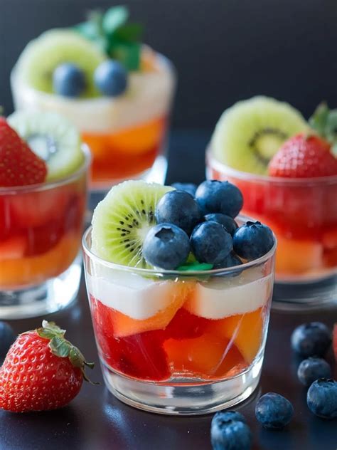 Ultimate Fruit And Jello Cups Delicious 4th Of July Dessert