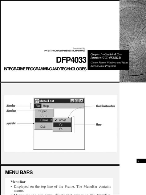 Integrative Programming And Technologies Chapter 1 Graphical User Interface Gui Week 2