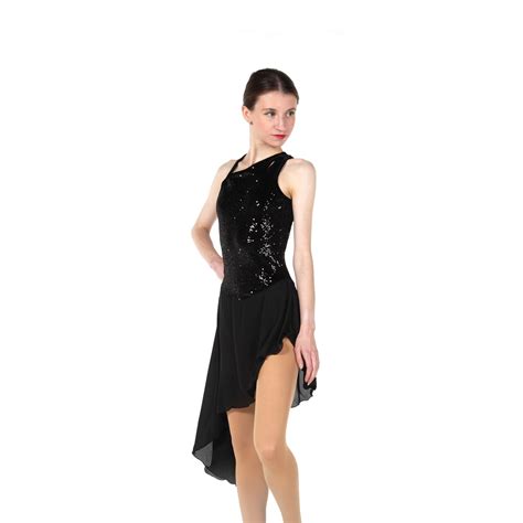 106 Sequin Chasse Dance Dress In Black By Jerrys