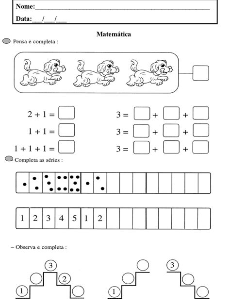 1 º Ano Fichas Matemática 1 º Ano Fichas Matemática