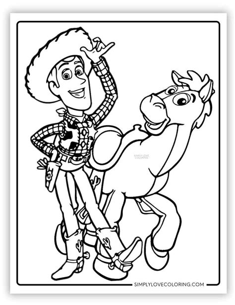Toy Story Bullseye Coloring Pages Woody And Bullseye Toy Story