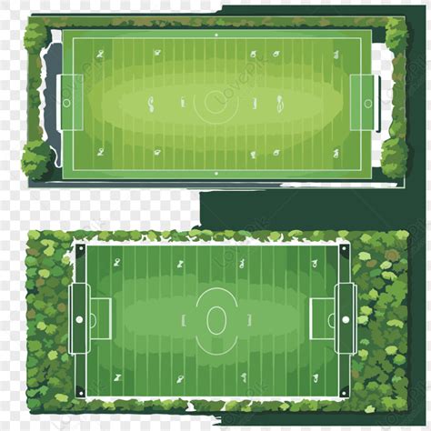 Football Field Clipart Football Soccer Field With Bushes And Trees