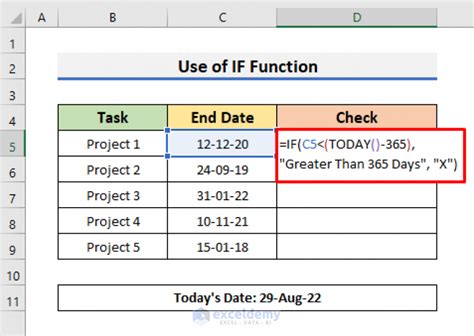 Excel Formula If Date Is Greater Than 365 Days 4 Ideal Examples