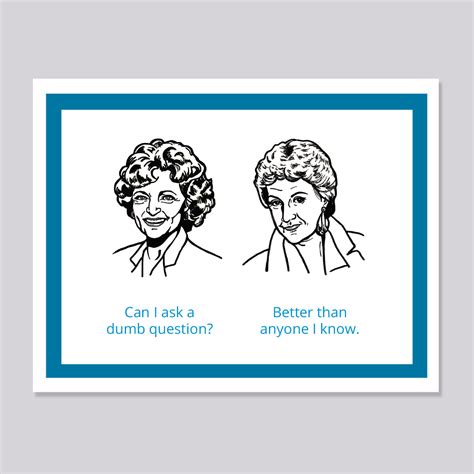 Golden Girls Dorothy Rose Question Card Design Corner Online