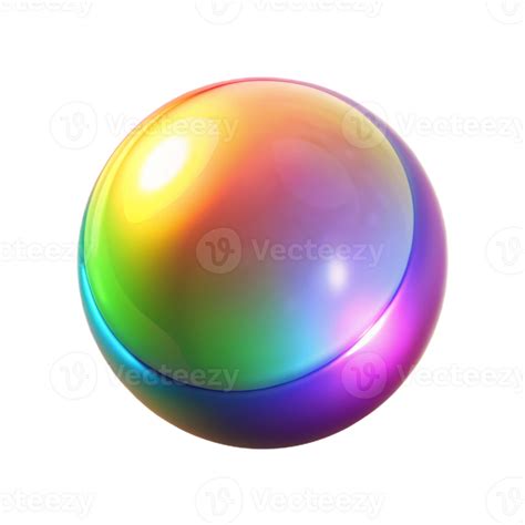 Rainbow Sphere Abstract 3d Render A Dynamic Depiction Of A Sphere Glowing With Rainbow Colors