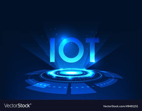 Internet Of Things Technology Iot Placed Vector Image