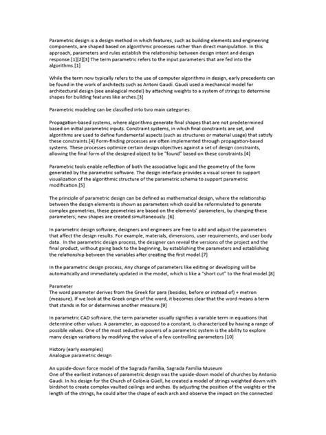 Parametric Design Method Pdf Applied Mathematics