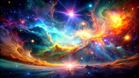 Cosmic Dance An Abstract Exploration Of Stellar Nebulas Generative Ai