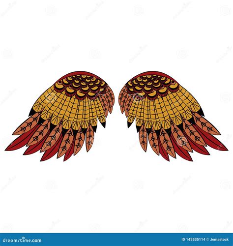 Bird Wings Isolated Stock Vector Illustration Of Feather 145535114