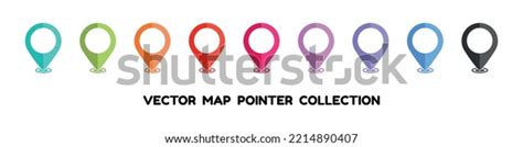 Gps Map Pointer Set Colorful Vector Stock Vector Royalty Free Shutterstock