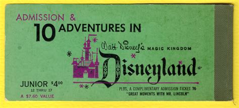 Vintage Disneyland Tickets