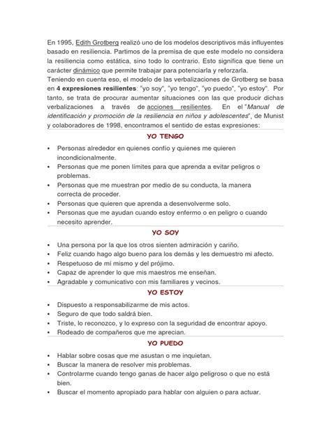 Edith Grotberg Resiliencia Pdf