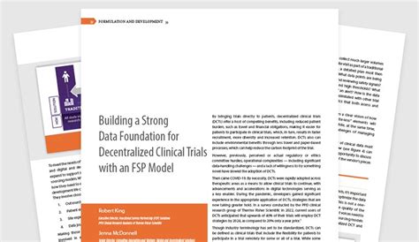 Building A Strong Data Foundation For Dcts With An Fsp Model Ppd