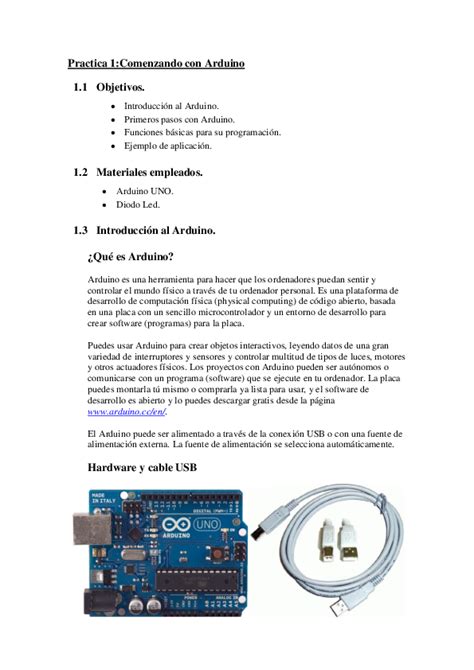 Pdf Practica 1comenzando Con Arduino