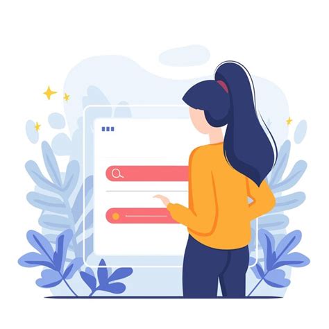 Request Fill Username Minimalistic Flat Illustration Premium AI