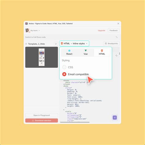figma to html email converting designs to html email templates with