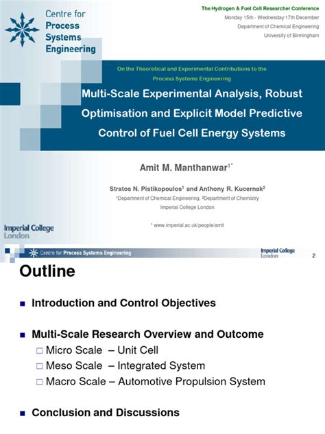 Multi Scale Experimental Analysis Robust Optimisation Of Fuel Cell