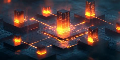 Futuristic Technology Network Structure Stock Illustration Illustration Of Circuit Modern