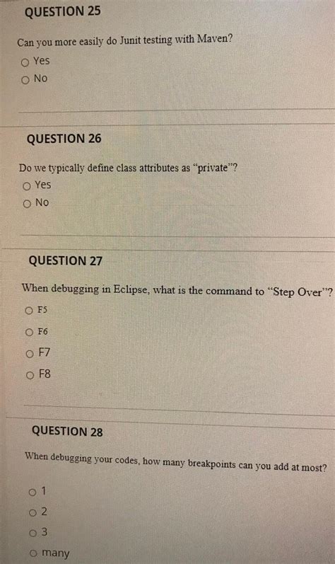 Solved Question 25 Can You More Easily Do Junit Testing With