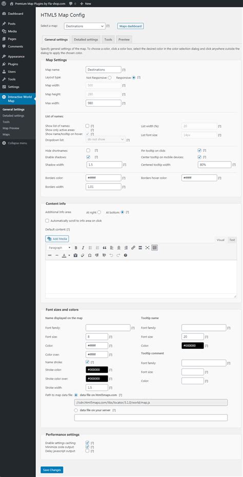 Interactive World Map Wordpress Plugin